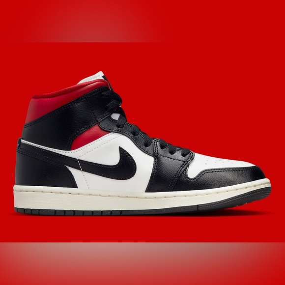 Jordan | Shoes | Nike Air Jordan Mid White Black Red Panda Shoes ...